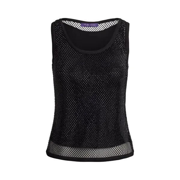 Ralph Lauren Melony Embellished Mesh Tank Top