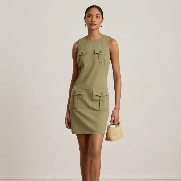 Ralph Lauren Sleeveless Utility Pocket Sheath Dress