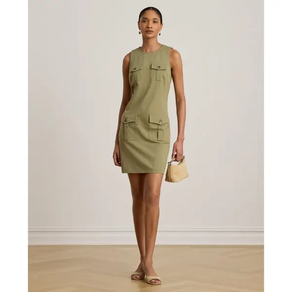 Ralph Lauren Sleeveless Utility Pocket Sheath Dress