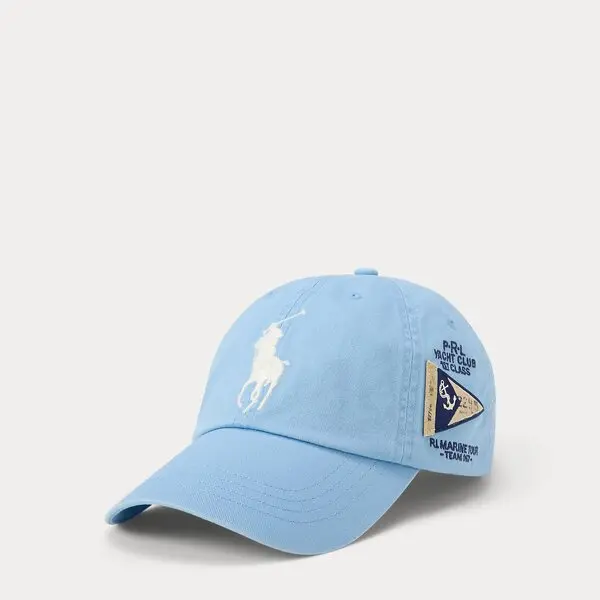 Ralph Lauren Big Pony Twill Ball Cap - Powder Blue