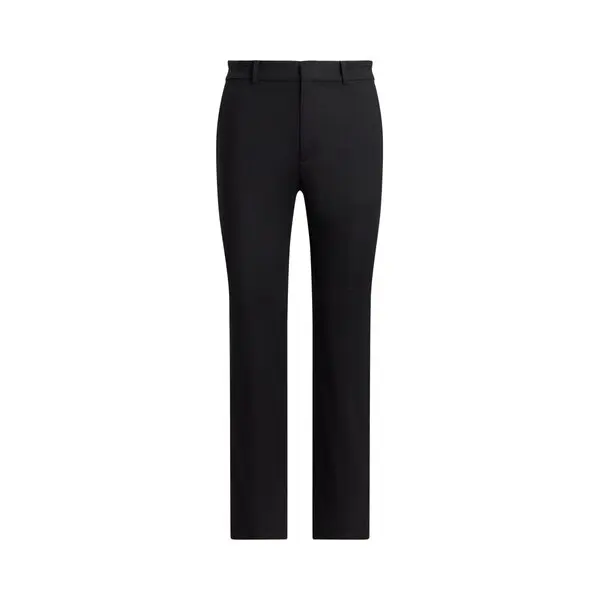 Ralph Lauren Double-faced Cotton Slim Straight Ankle Pants - Black