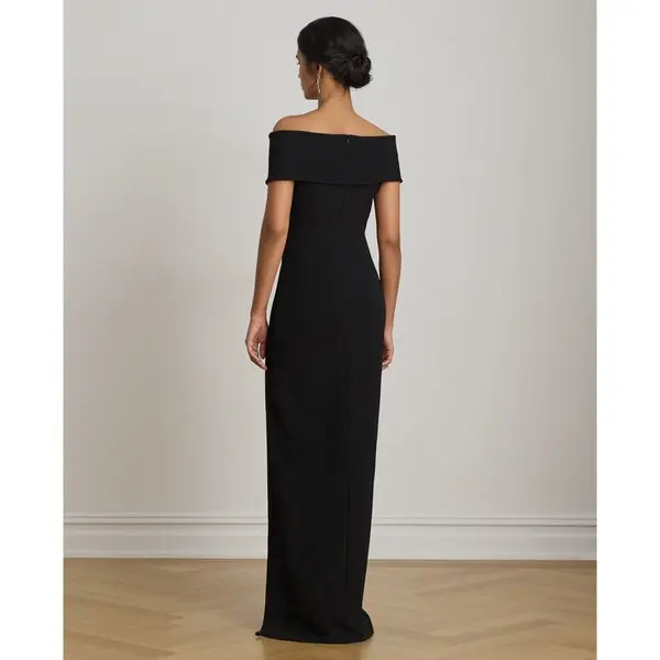 Ralph Lauren Faille Off-the-shoulder Gown - Black