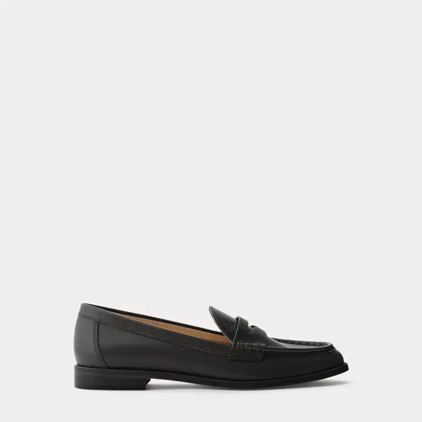 Ralph Lauren Wynnie Leather Loafer - Black