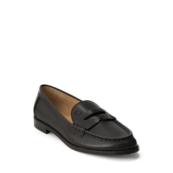 Ralph Lauren Wynnie Leather Loafer - Black