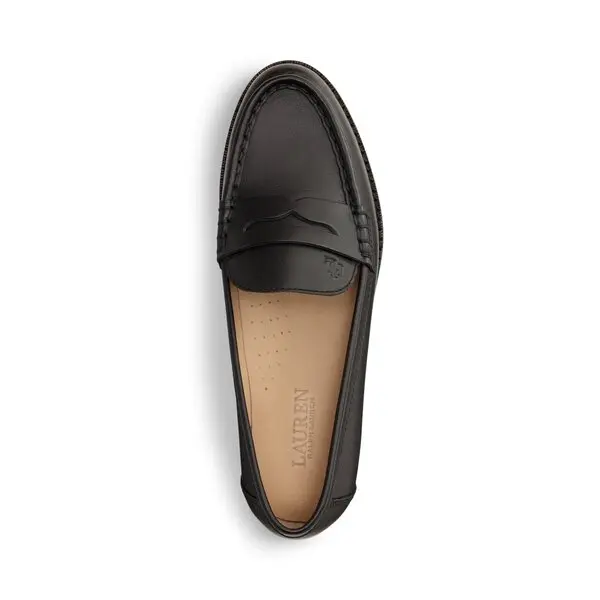 Ralph Lauren Wynnie Leather Loafer - Black