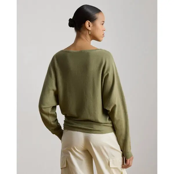Ralph Lauren Cotton-modal Boatneck Sweater - Light Agave