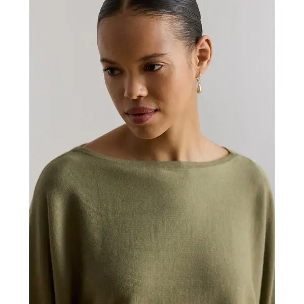 Ralph Lauren Cotton-modal Boatneck Sweater - Light Agave