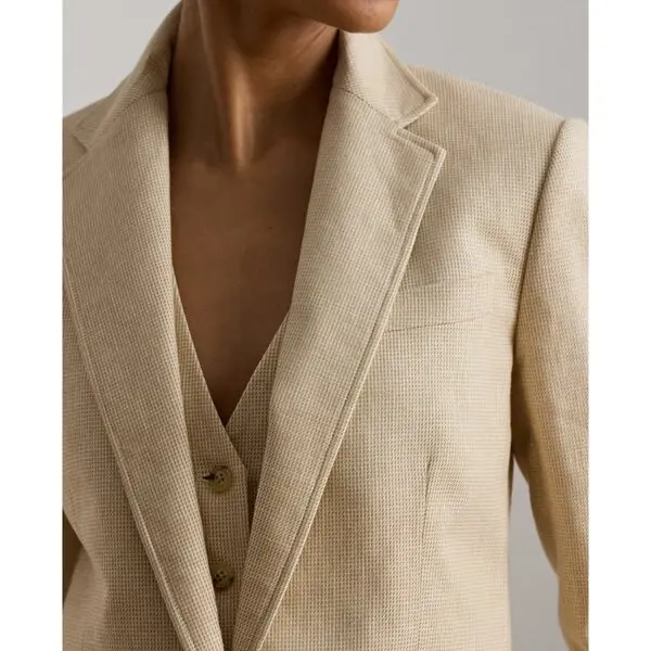 Ralph Lauren Linen-cotton Tweed Single-button Blazer