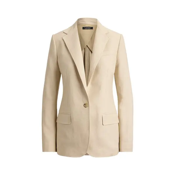 Ralph Lauren Linen-cotton Tweed Single-button Blazer
