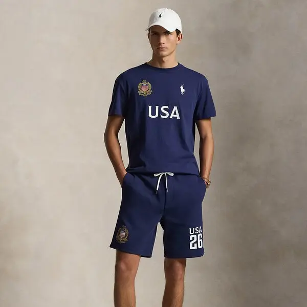 Ralph Lauren 8.5-inch Usa Shield Crest Shorts - Newport Navy