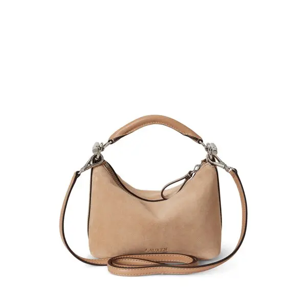 Ralph Lauren Suede Mini Blaike Shoulder Bag - Tan
