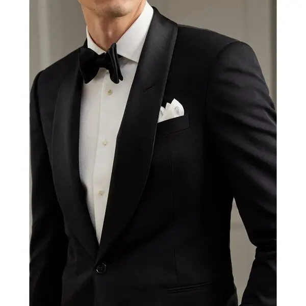 Ralph Lauren Gregory Handmade Barathea Shawl Tuxedo