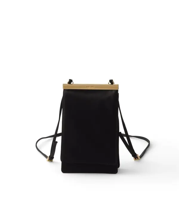 Prada Satin Mini Bag With Metal Hardware