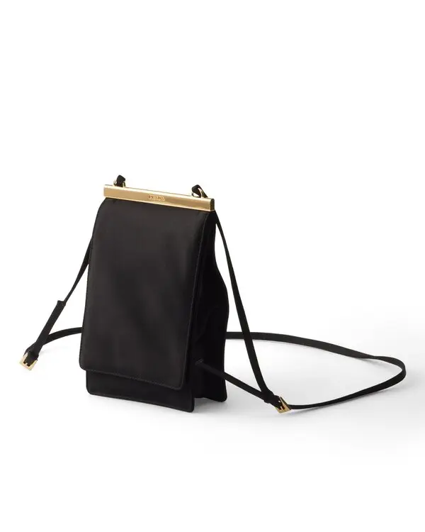 Prada Satin Mini Bag With Metal Hardware