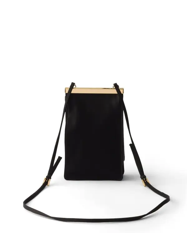 Prada Satin Mini Bag With Metal Hardware