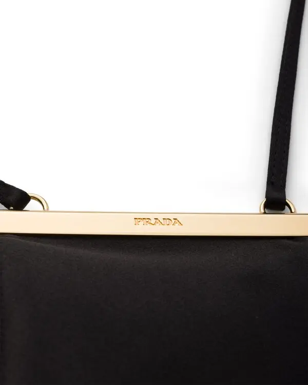 Prada Satin Mini Bag With Metal Hardware