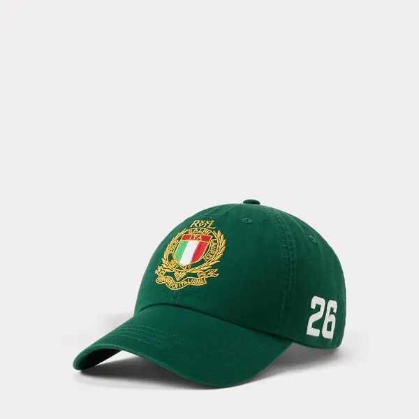 Ralph Lauren Cotton Twill Baseball Cap With Embroidered Crest - New Forest