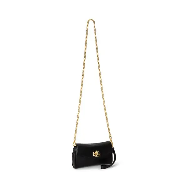 Ralph Lauren Nappa Leather Crossbody Wallet With Chain Strap