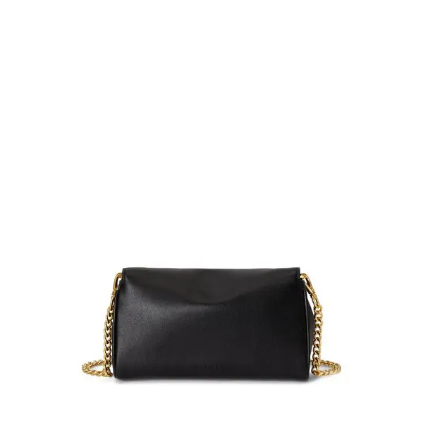 Ralph Lauren Nappa Leather Crossbody Wallet With Chain Strap