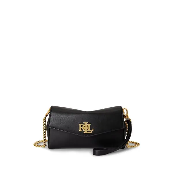 Ralph Lauren Nappa Leather Crossbody Wallet With Chain Strap