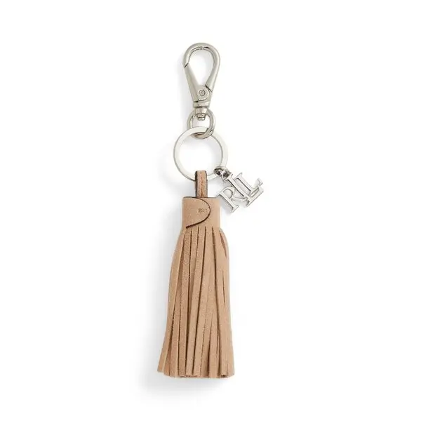 Ralph Lauren Suede Tassel Charm With Lrl Logo Embellishment