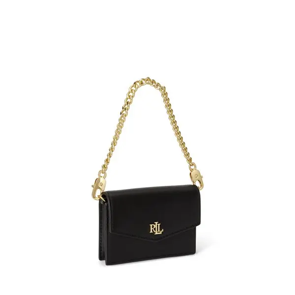Ralph Lauren Leather Chain Card Case - Black