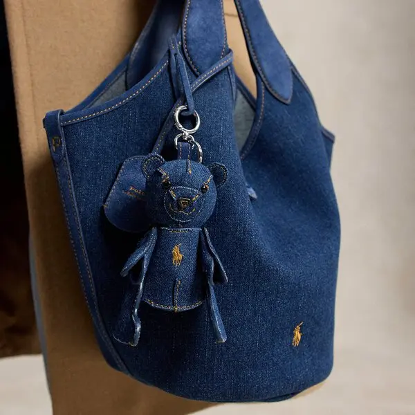 Ralph Lauren Polo Bear Denim Bag Charm - Kate Wash