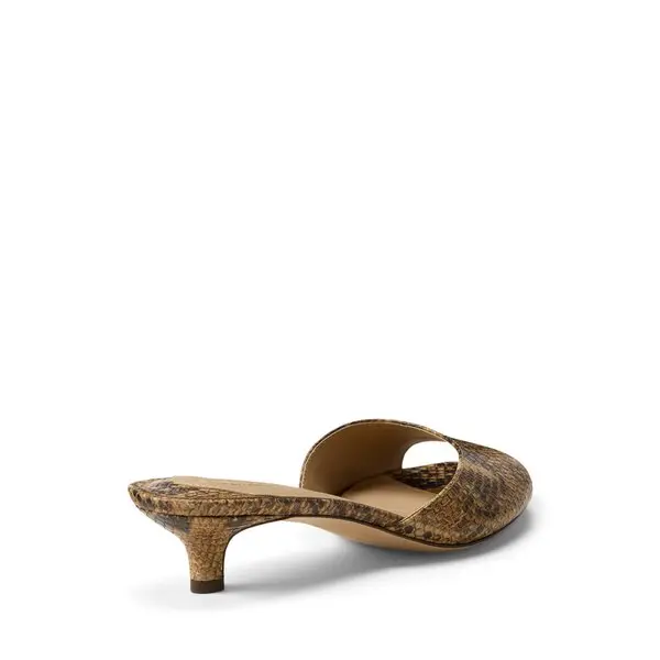 Ralph Lauren Francesca Python-embossed Mule Sandal
