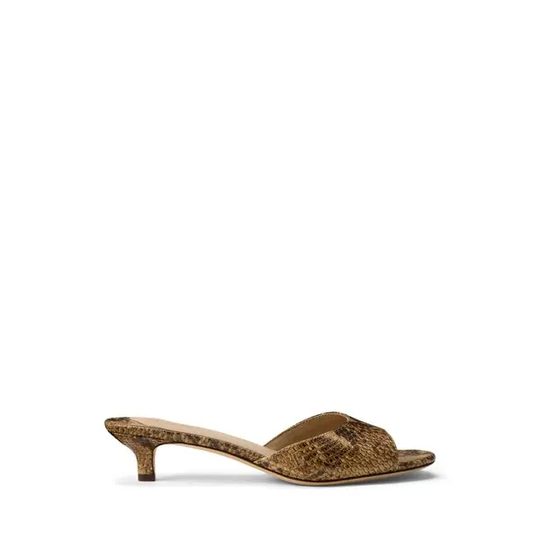 Ralph Lauren Francesca Python-embossed Mule Sandal
