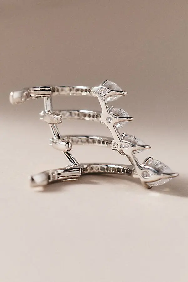 Nadri Multi Row Cuff Earrings