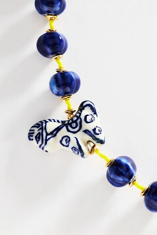 PAJAROLIMON Salent Necklace With Ceramic Beads