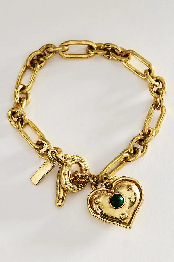 ALEMAIS Alemas Jem Heart Charm Bracelet - Gold