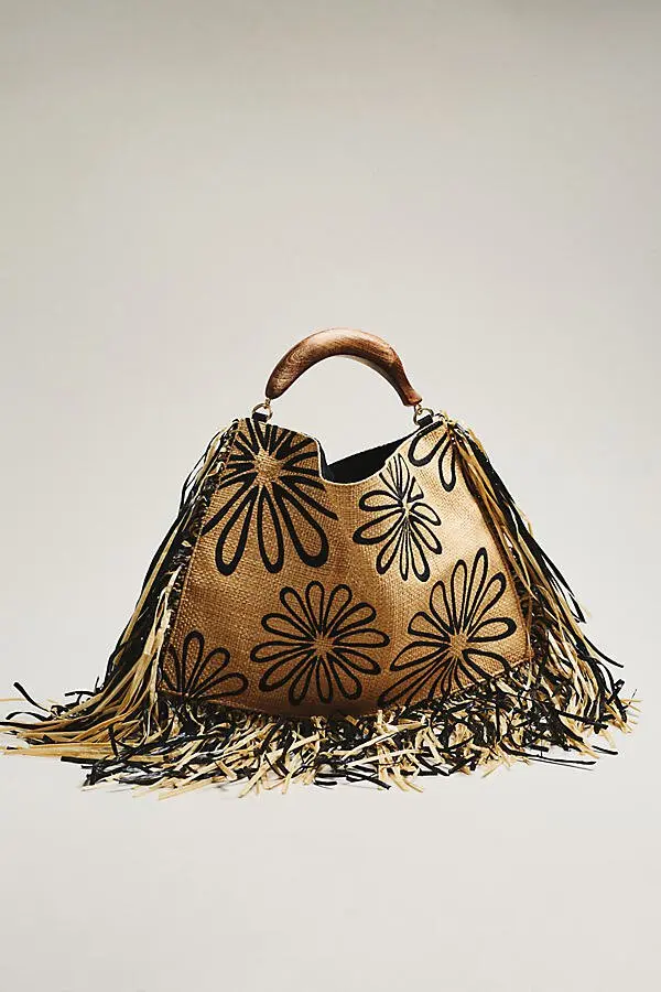 Farm Rio Frged Raffia Mi Hand Bag - Melange