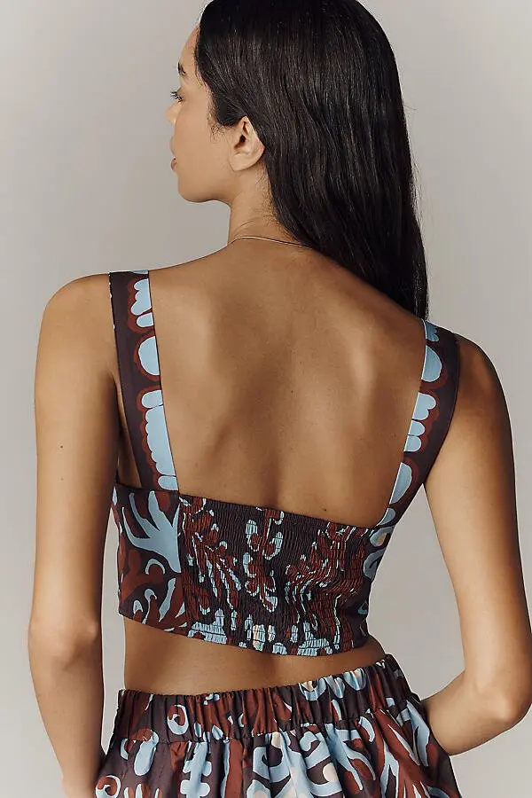 Maeve Cotton Printed Crop Top