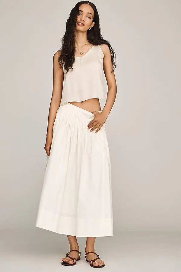 FIND ME NOW Cotton Maxi Skirt - Butter