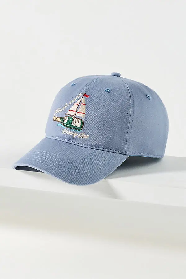 Anthropologie Provincetown Baseball Cap - Light Blue Boat
