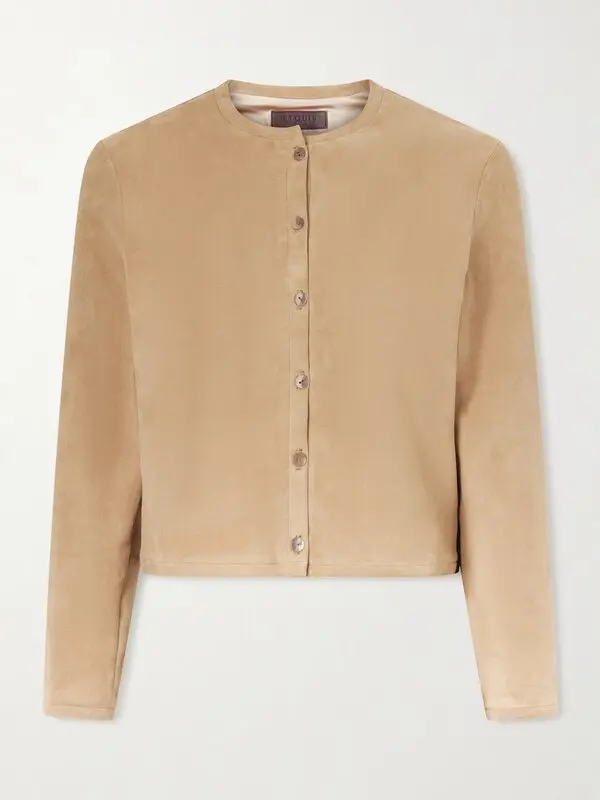 Stouls Astrid Suede Cardigan - Neutrals
