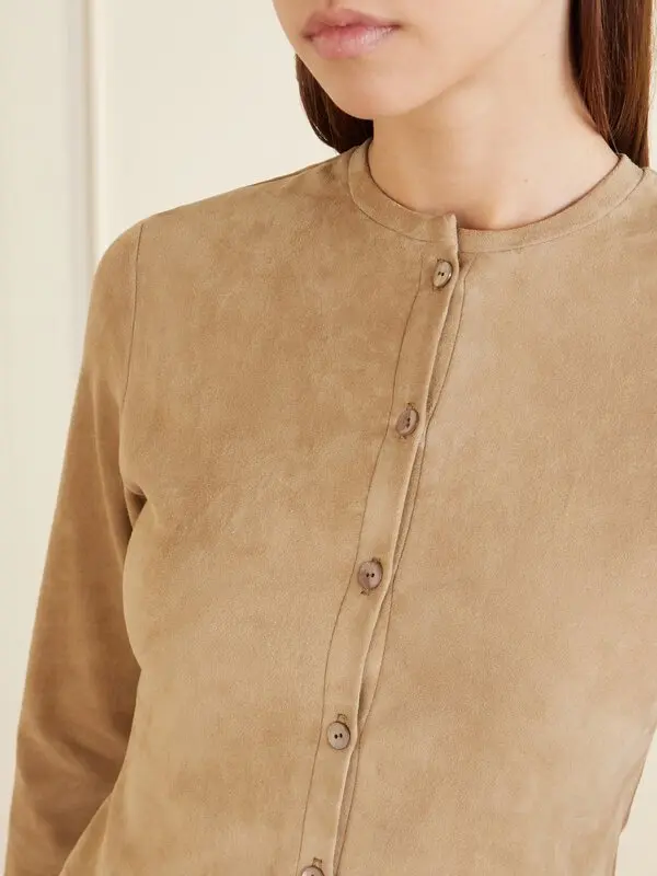 Stouls Astrid Suede Cardigan - Neutrals