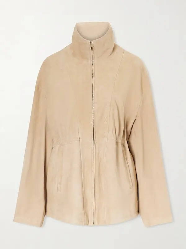 Nour Hammour Passage Suede Jacket - Neutrals