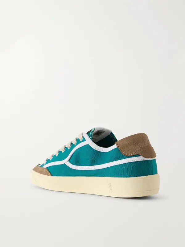AUTRY Winscape Low Canvas And Suede Trimmed Sneakers - Blue