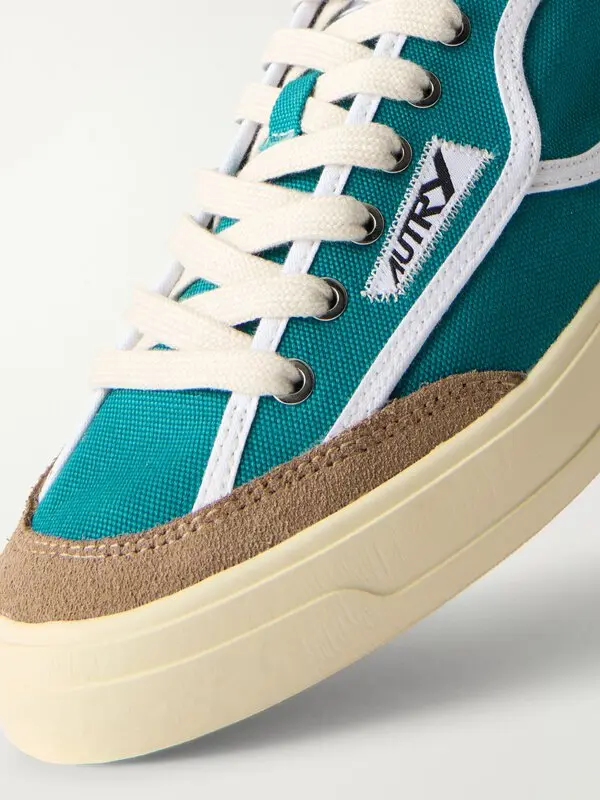 AUTRY Winscape Low Canvas And Suede Trimmed Sneakers - Blue