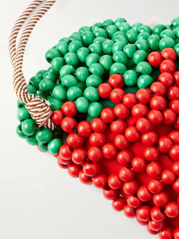 ALEMAIS Strawberry Beaded Shoulder Bag