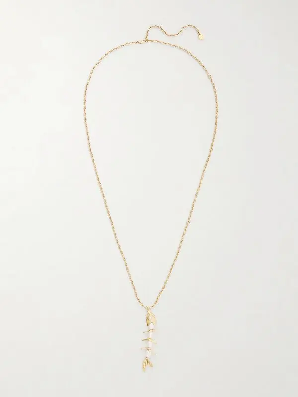 ALEMAIS Calypso Fishbone Pearl Necklace - Multi