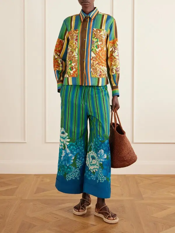 ALEMAIS Charlie Printed Linen Shirt - Multi