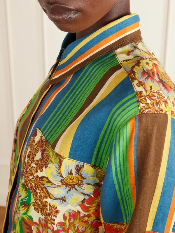 ALEMAIS Charlie Printed Linen Shirt - Multi