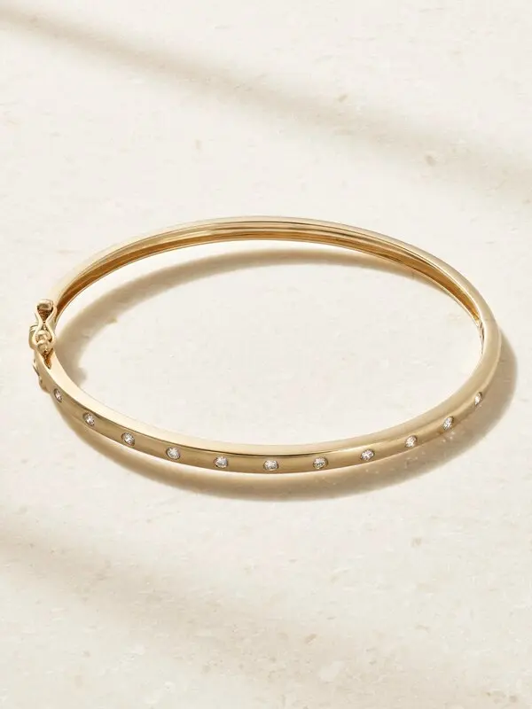 STONE AND STRAND 14-karat Diamond Bangle - Gold