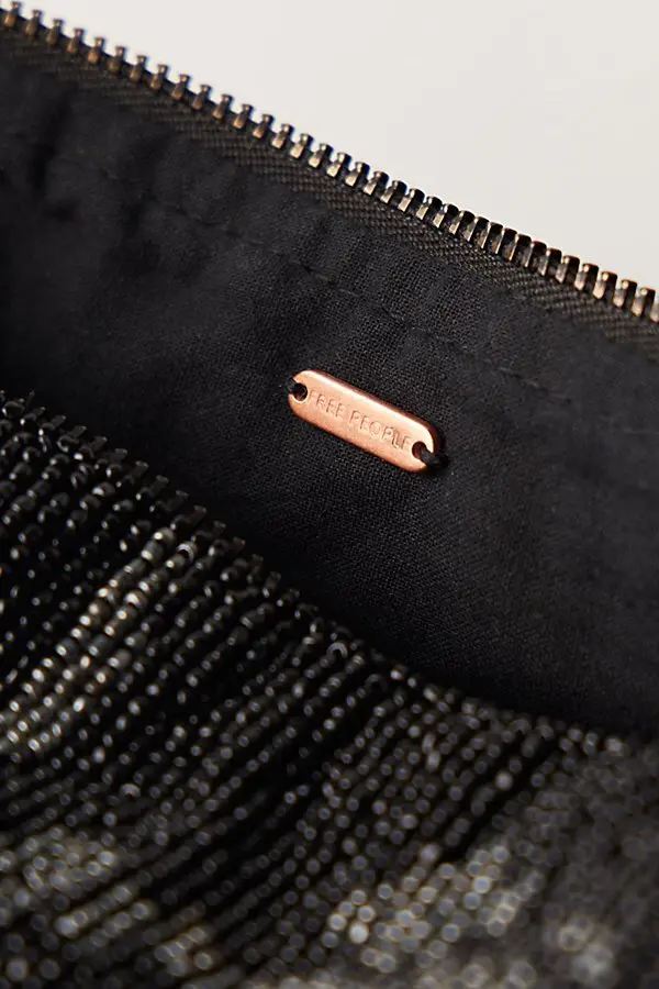 Free People Beaded Barrel Bag With Shoulder Strap - Black