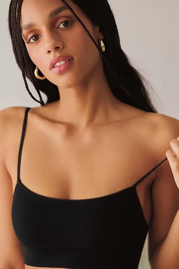 Free People Call Me Cute Longline Bralette - Black