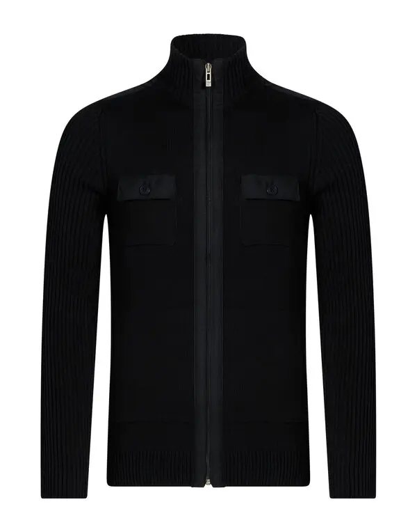 LIU •JO MAN Cotton Cardigan - Black