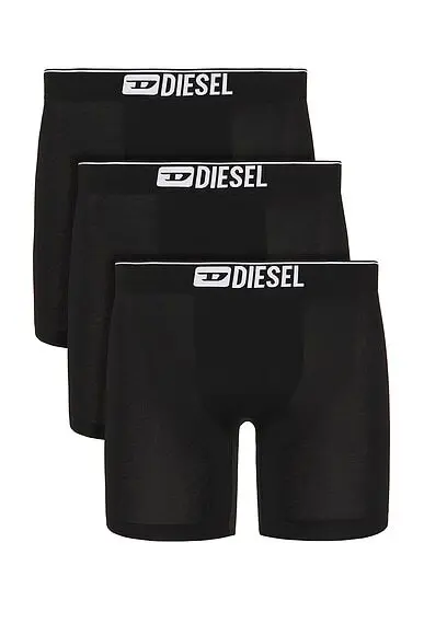 DIESEL® 3-pack Stretch Cotton Boxer Briefs - Black